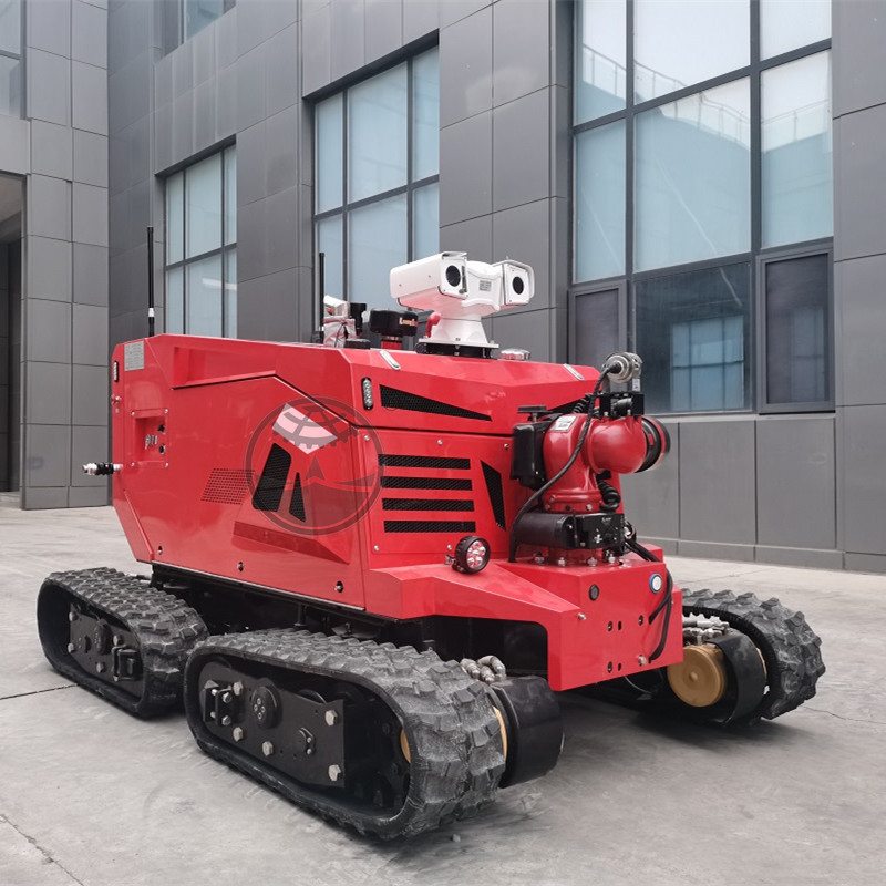 Remote Control Rubber Tracked Chassis Fire Fighting Robot with Camera ...