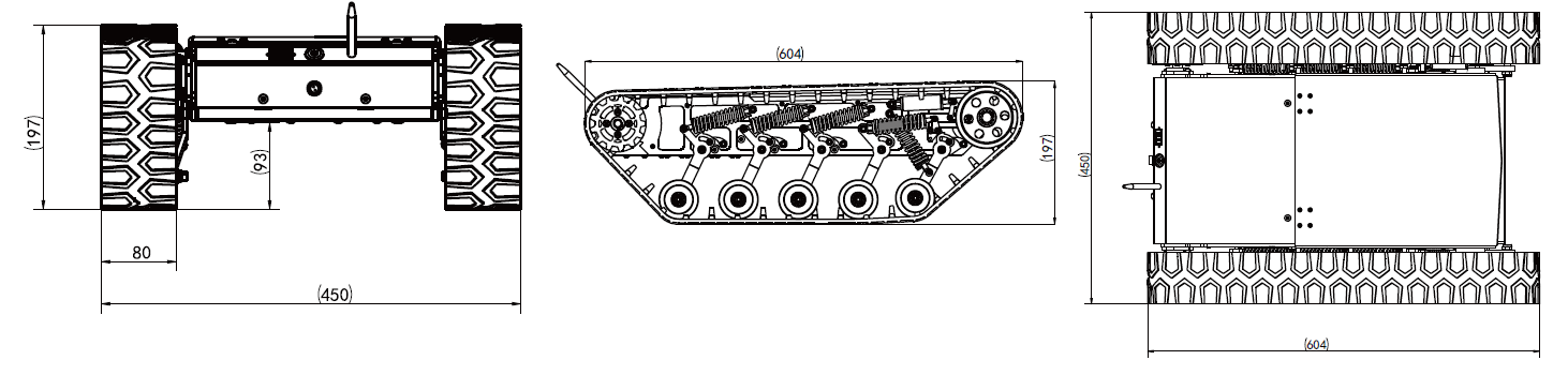 Mini Crawler Tracked Tank Robot Chassis Safari - 138T from China ...